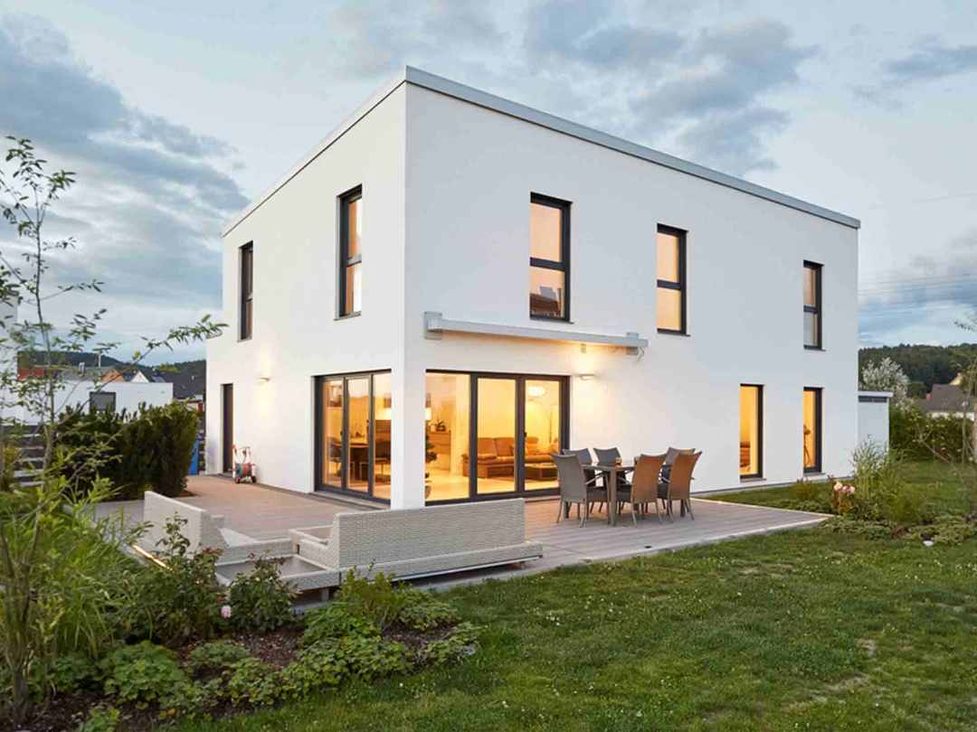 Musterhaus Fertighaus Pultdach Klassik 257 Von Luxhaus Einfamilienhaus